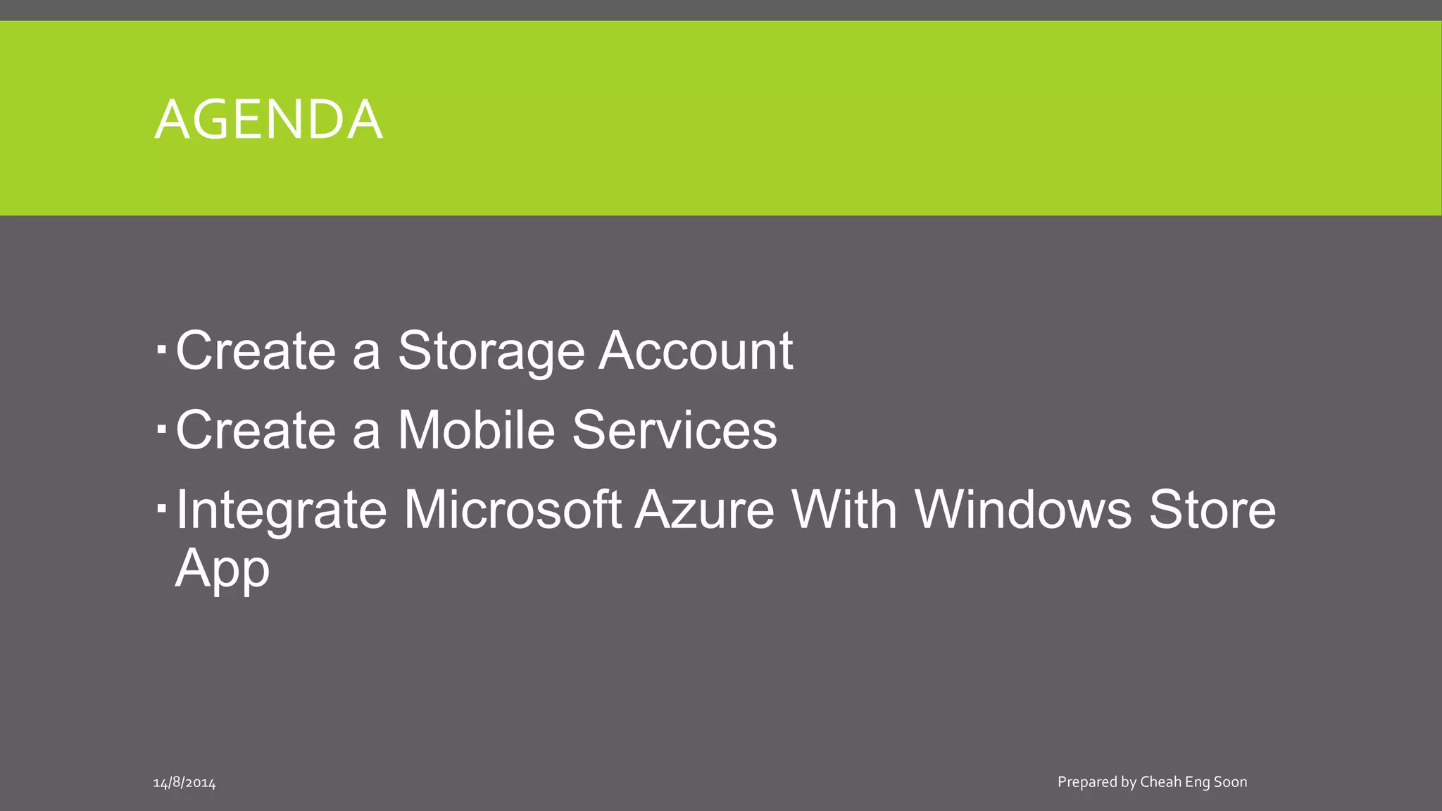 Azure With Windows Store App Development | PPT