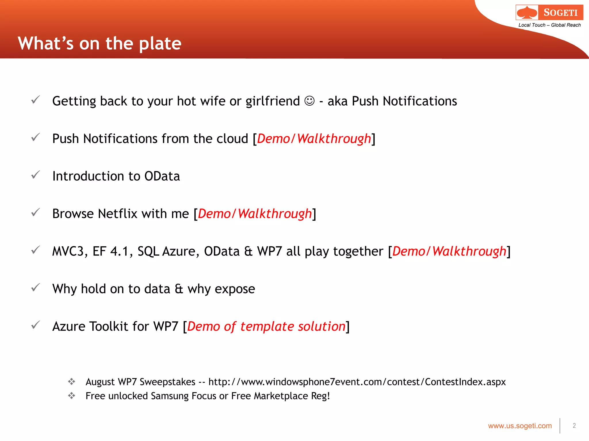 Azure WP7 fire starter | PPT
