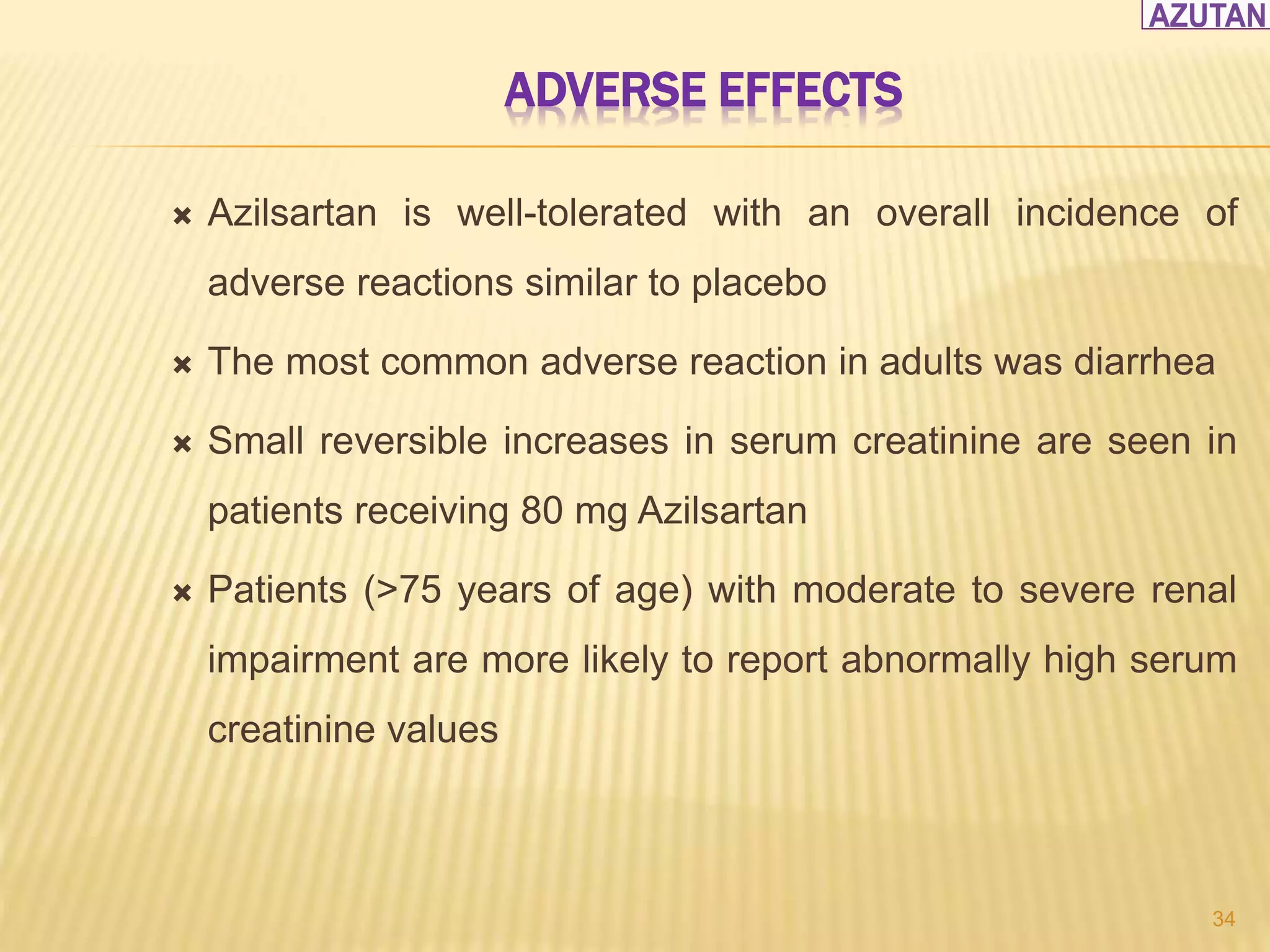 Azilsartan - Review of Literature of newest ARB | PPTX