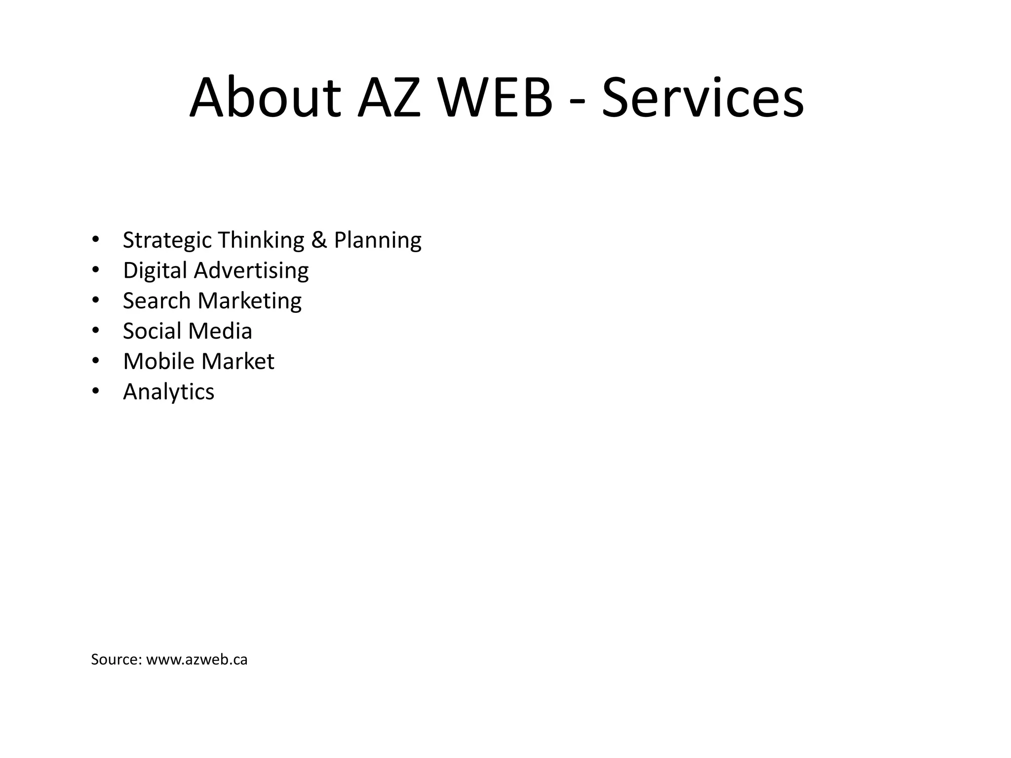 Az web company profiling example | PPTX