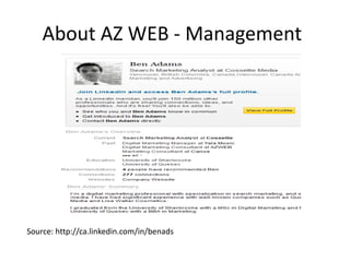 Az web company profiling example | PPTX