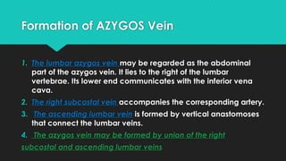 AZYGOS VENOUS SYSTEM.pptx full note anatomy | PPTX