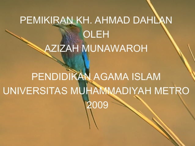 azzizah muanwaroh.ppt. pemikiran KH Ahmad Dahlan | PPT