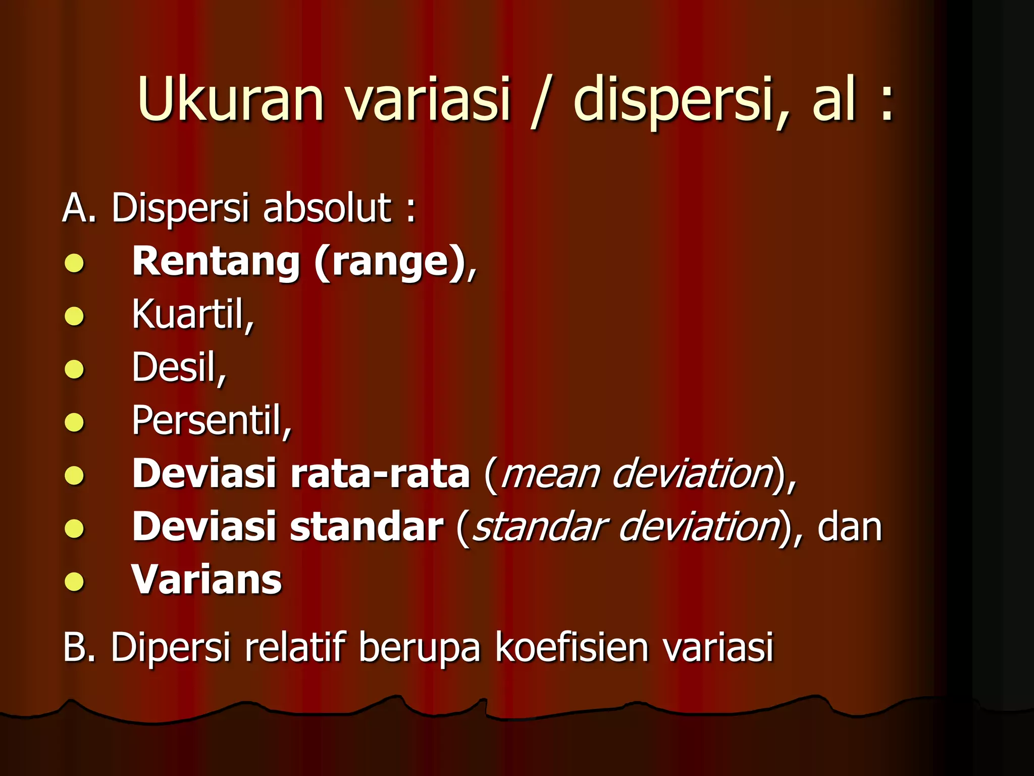 UKURAN VARIASI | PPT