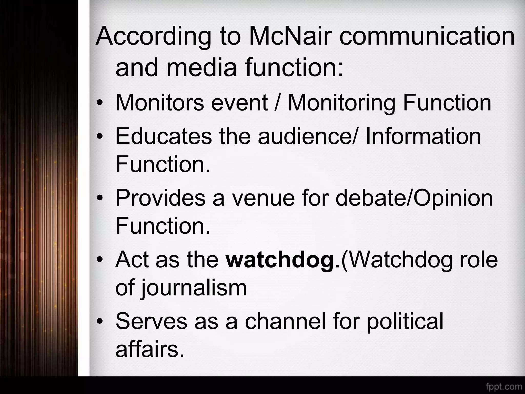 B 05 functions of communication and media | PPTX