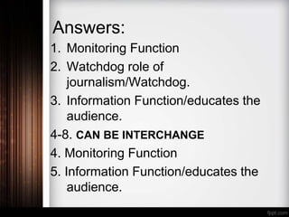 B 05 functions of communication and media | PPTX