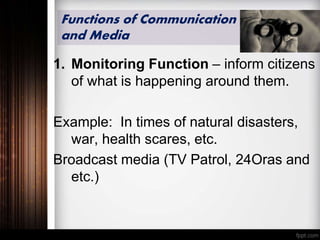 B 05 functions of communication and media | PPTX