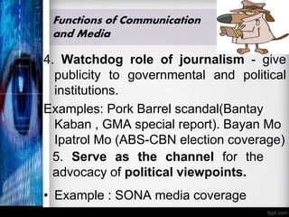 B 05 functions of communication and media | PPTX