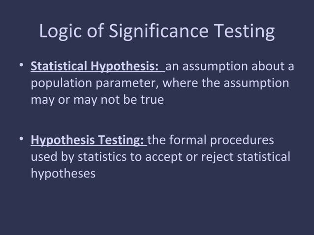 B.1 logic of sig. testing | PPT