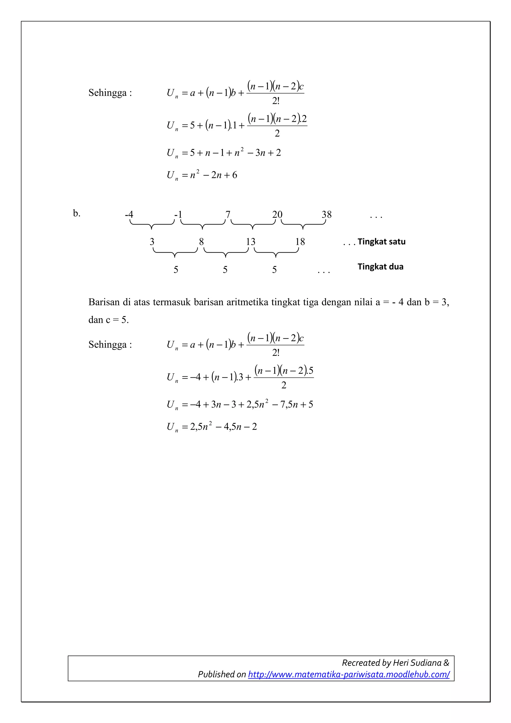 B. 3. barisan aritmetika tingkat banyak | PDF | Free Download