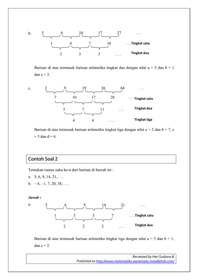 B. 3. barisan aritmetika tingkat banyak | PDF