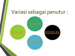 variasi dan jenis bahasa | PPT