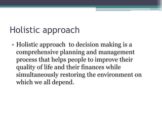 HOLISTIC APPROACH | PPT | Free Download