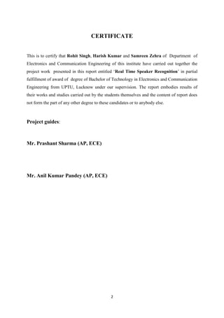 B.Tech Project Report | PDF