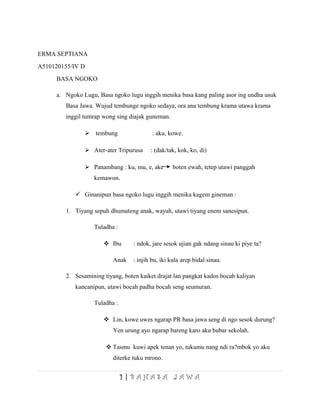 BAHASA JAWA | PDF
