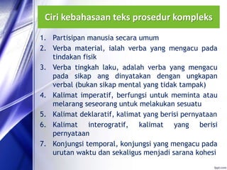 Teks Prosedur Kompleks | PPT