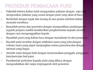 prosedure puisi_bahasa indonesia | PPTX
