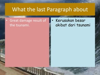 explanation text : tsunami | PPT