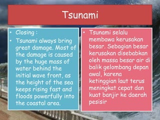 explanation text : tsunami | PPTX