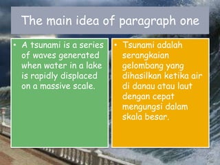 explanation text : tsunami | PPT