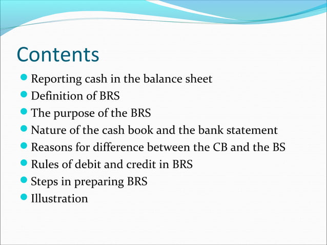 Bank Reconciliation Statement | PPT