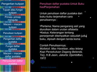 Kutipan dan daftar pustaka | PPT
