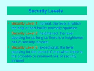 B. security levels | PPT
