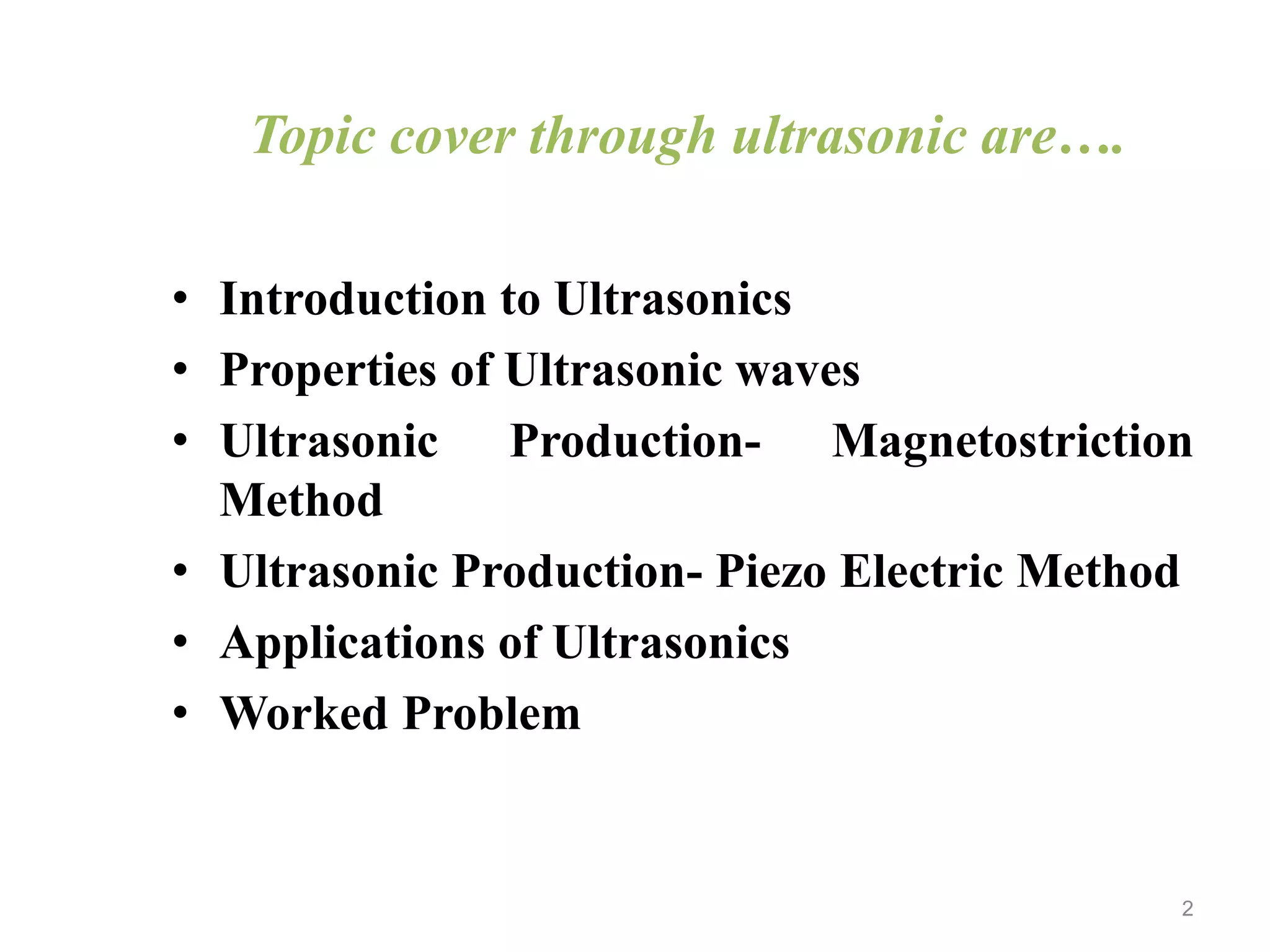 B.tech sem i engineering physics u v chapter 2-ultrasonic waves | PPTX