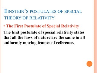 B.tech sem i engineering physics u iii chapter 1-the special theory of ...