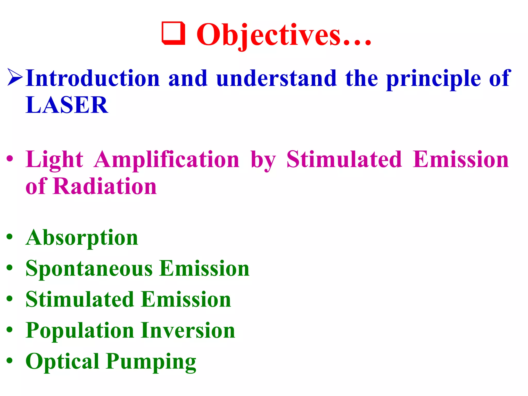 B.tech sem i engineering physics u ii chapter 2-laser | PPTX B.tech sem i engineering physics u ii chapter 2-laser | PPTX