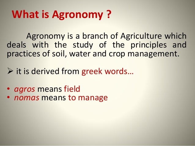B.sc agri i paam unit 1 introduction to agronomy