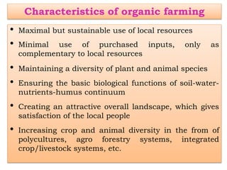 B.sc agri i paam unit 3 organic farming | PPTX