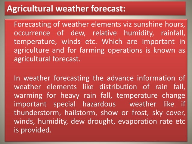 B.sc agri i paam unit 4 agricultural meteorology | PPTX | Agriculture ...