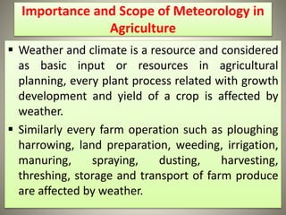 B.sc agri i paam unit 4 agricultural meteorology | PPTX