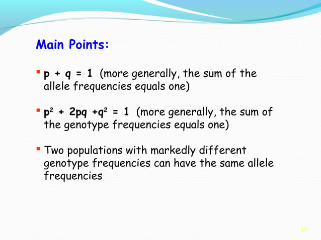 B.sc. agri i pog unit 4 population genetics | PPT | Genetics | Science
