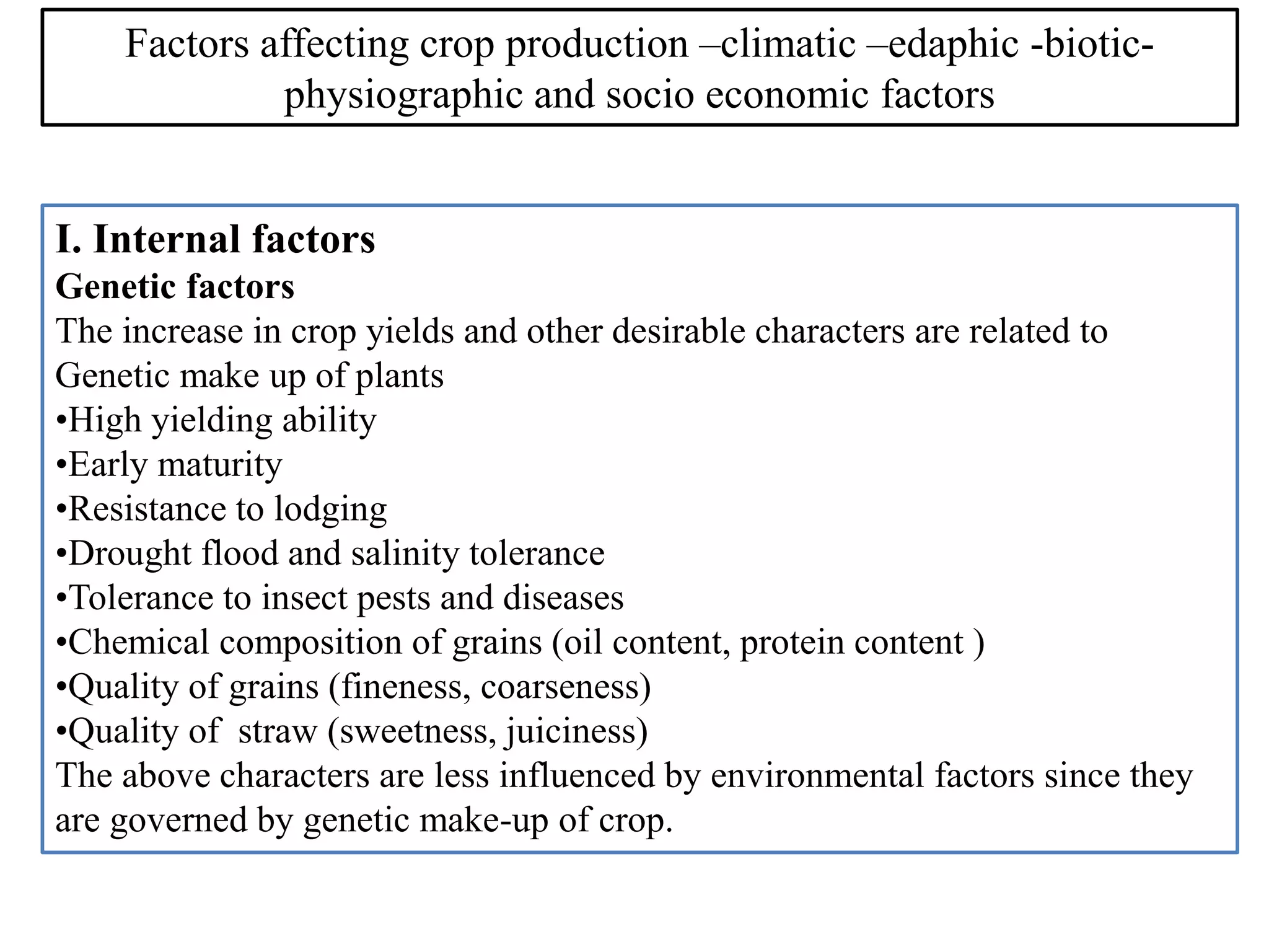 B.sc. agri i bo a unit 1 introduction of agriculture | PPTX