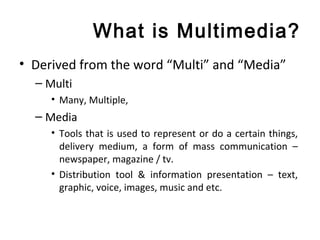 B.sc i agri u 3 introduction to multimedia | PPT