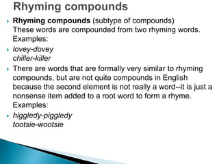 B.tech iv u-2.3 types of word formation | PPTX