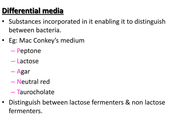 B.sc. Microbiology Bacteriology Unit 4.2 Culture Media | PPT