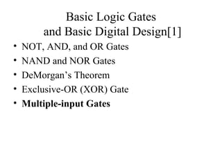B.sc cs-ii-u-1.6 digital logic circuits, digital component | PPT ...