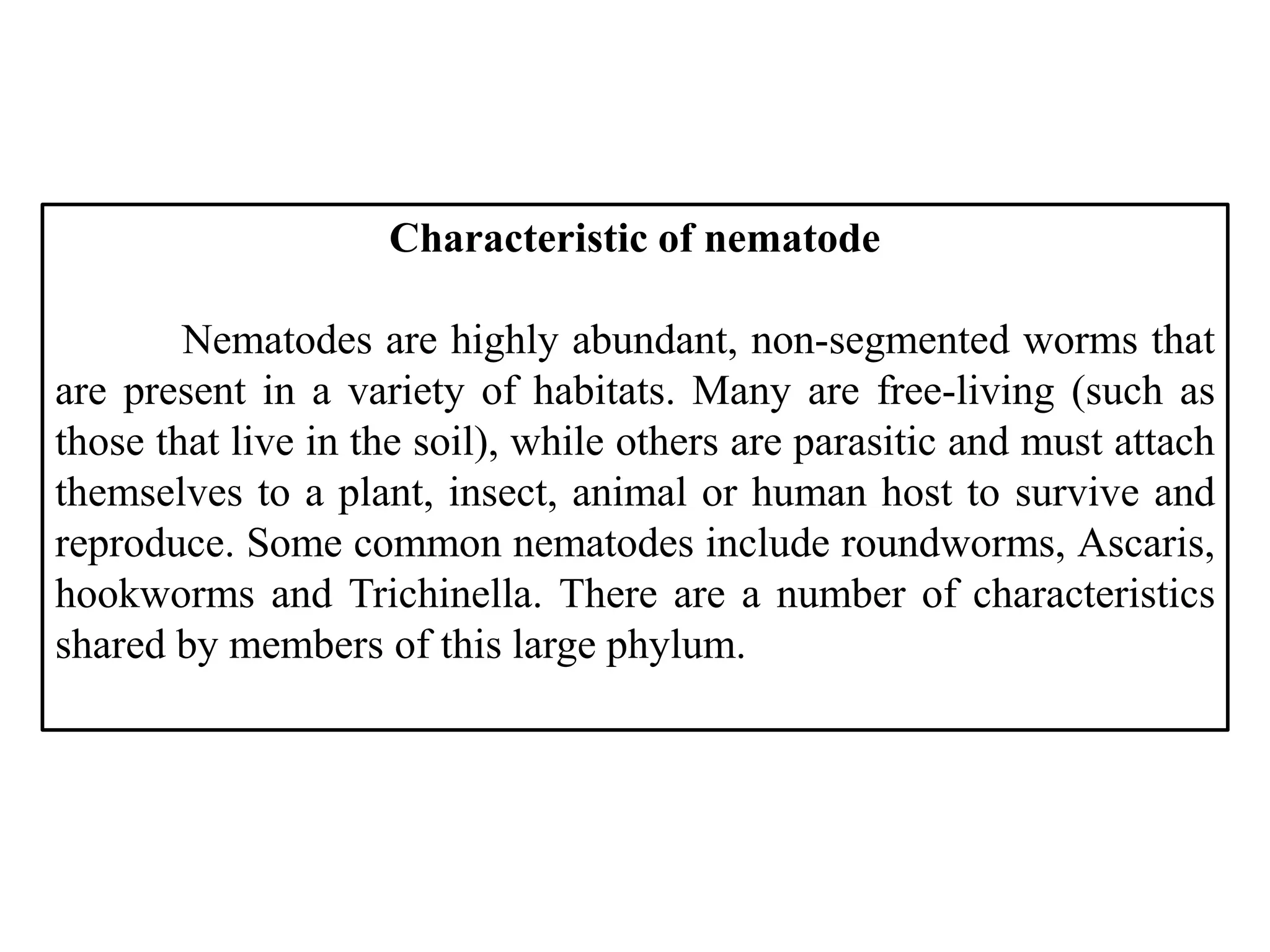 B.Sc. Agri II IN U-2 Classification of Nematodes | PPTX