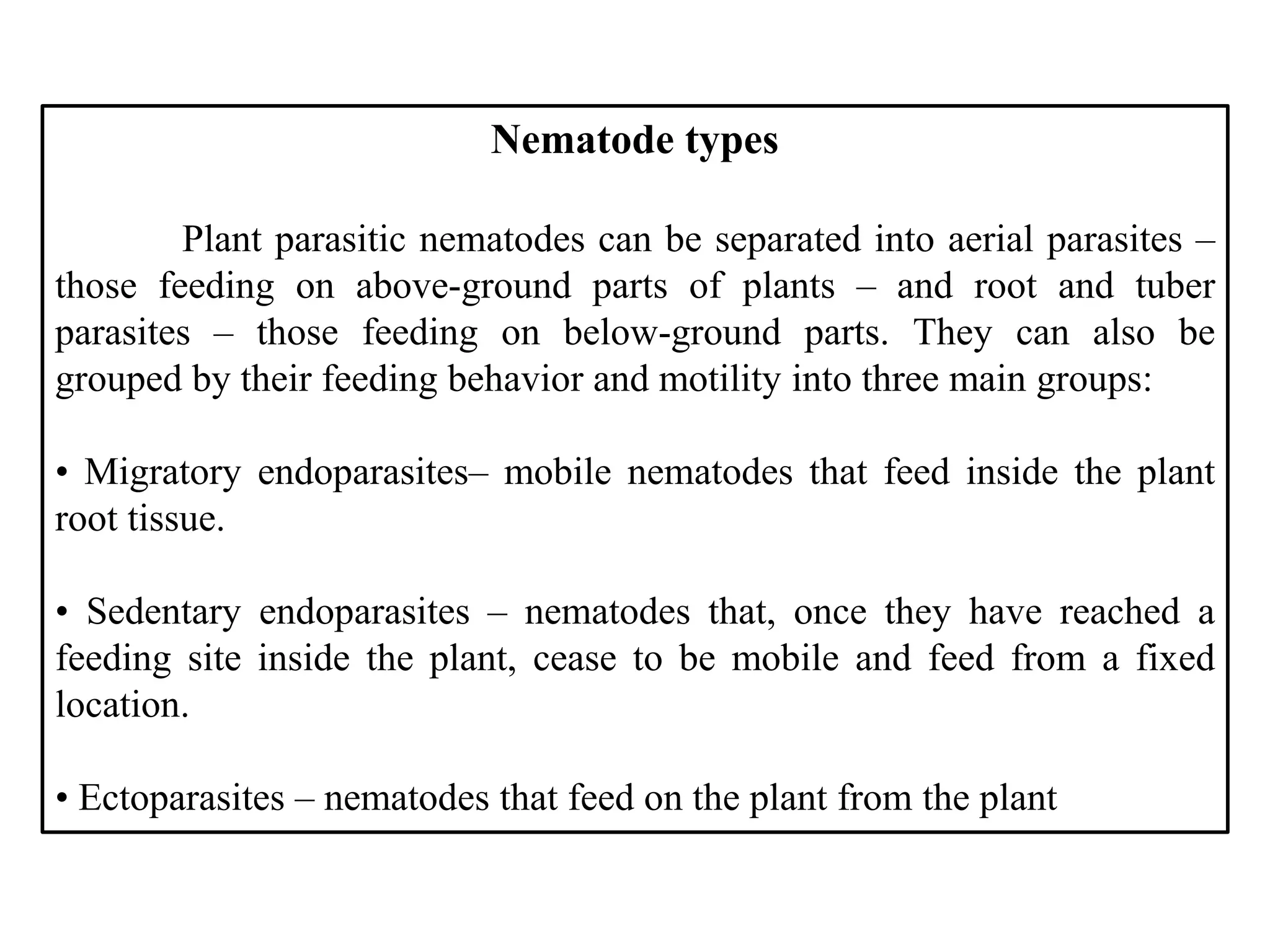 B.Sc. Agri II IN U-2 Classification of Nematodes | PPTX