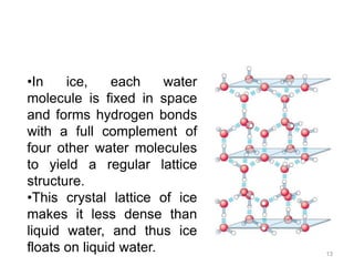 B.Sc. Biochem II BPI Unit 1 Water, pH and Buffer | PPTX