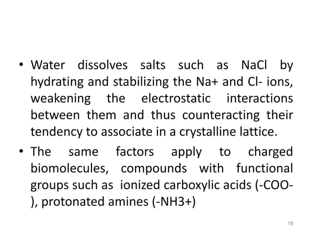 B.Sc. Biochem II BPI Unit 1 Water, pH and Buffer | PPTX