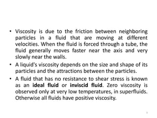 B.Sc. Biochem II BPI Unit 2 Viscosity | PPTX