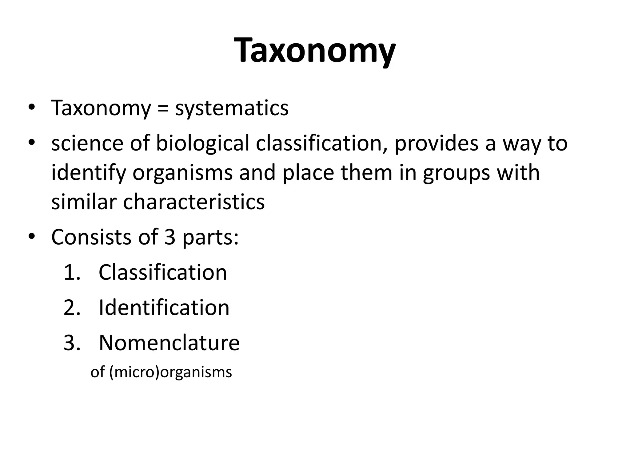 B.Sc. Biotech Biochem II BM Unit-1.2 Taxonomy and Classification | PPTX