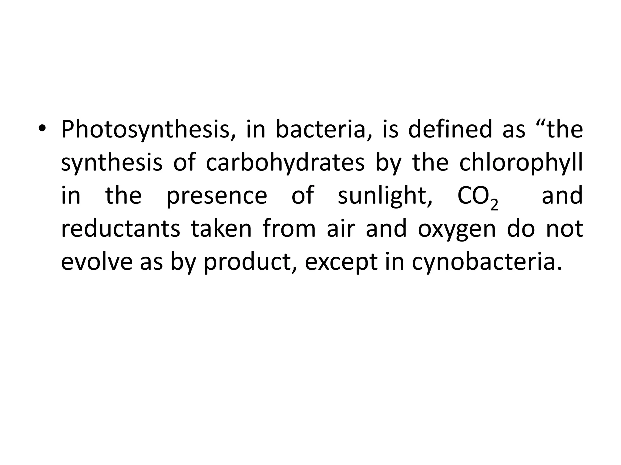 B.Sc Micro II Microbial physiology Unit 1 Bacterial Photosynthesis | PPTX
