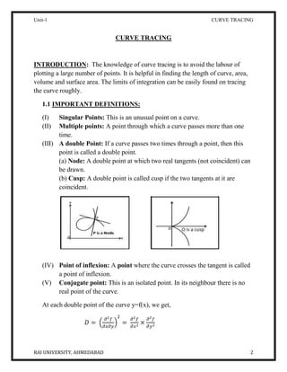 B.tech ii unit-1 material curve tracing | DOCX