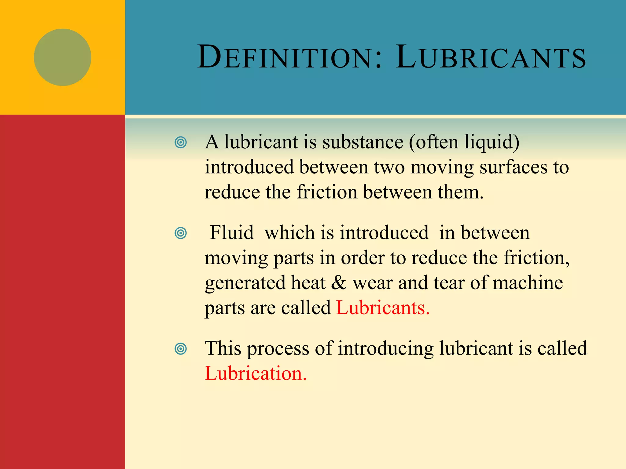 B.tech. ii engineering chemistry unit 3 A lubricants | PPTX