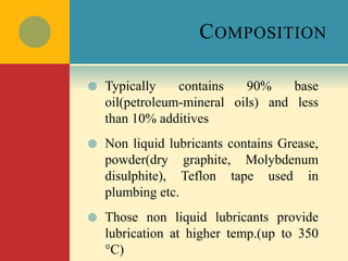 B.tech. ii engineering chemistry unit 3 A lubricants | PPTX